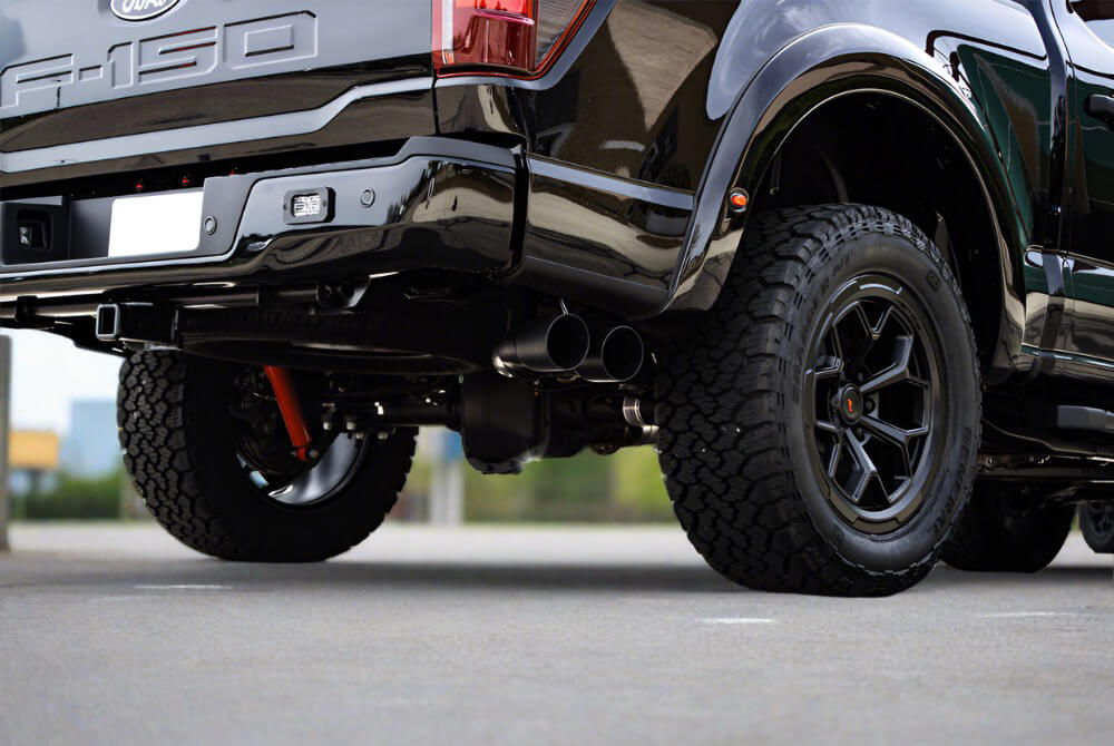 2021 2025 Roush F 150 Side Exit Cat Back Active Ready Exhaust Black Roush Performance Products Inc